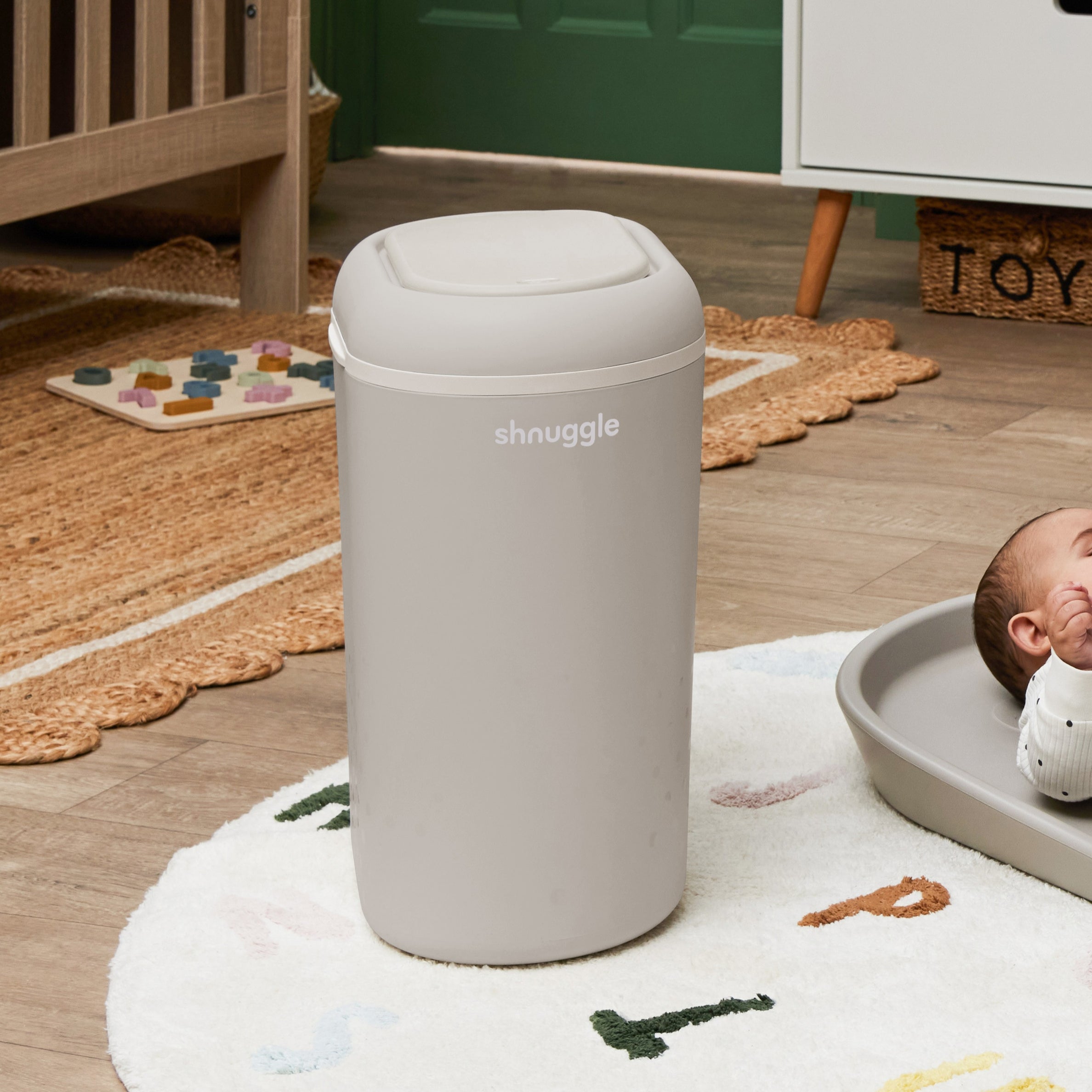 Shnuggle Eco-Touch Nappy Bin | With Compostable Bin Liners
